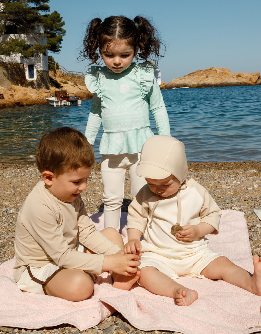 UV차단 라인배색 스윔 쇼츠_UPF 50+_3color | 무무즈